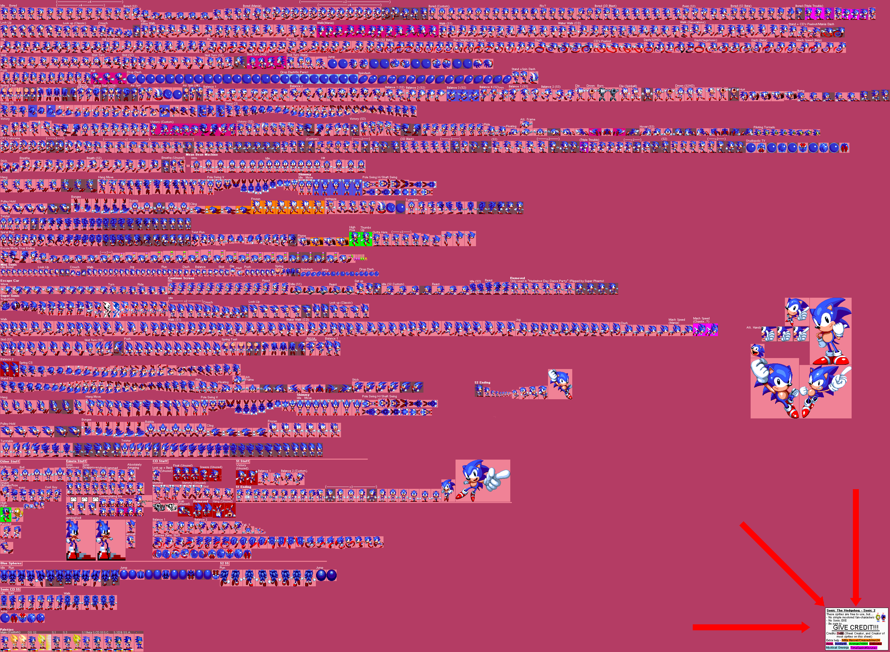 Sonic Expanded Sprite Sheet Version 2 By Thetrainmaster08 On ...